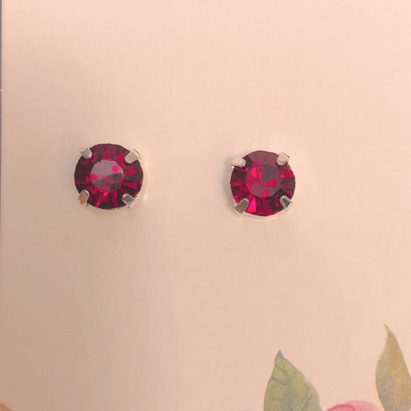 Jewelry | Dark Siam Red Crystal Earrings | Poshmark